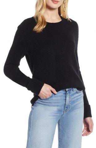 Halogen® - Cuffed Sleeve Ribbed Sweater