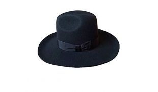 apparel - Black Israel Jewish Hat Wool Hasidic Jew Fedora Cap Wide Brim ...