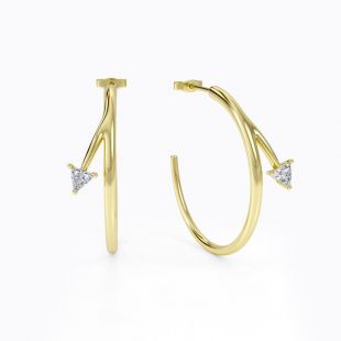 ame - Trio Hoop Earrings in Yellow Gold