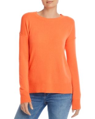 High/Low Cashmere Sweater in Neon Orange by Aqua - High/Low Cashmere ...
