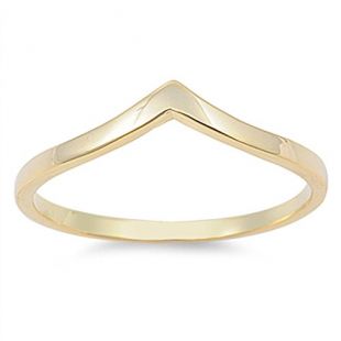 Sac Silver - Yellow Gold-Tone Chevron Fashion Ring New .925 Sterling ...