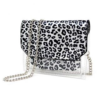 Me Plus - Me Plus Women Fashion 2 Pieces Set Clear PVC Leopard Print ...