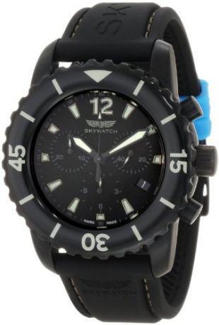 Skywatch - Skywatch Men's CCI014 Classic Black Chronograph Swiss-Made Watch