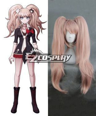 ezcosplay - Dangan Ronpa Junko Enoshima Pink-Brown Cosplay Wig-325A