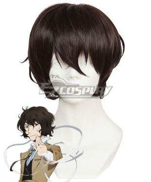 ezcosplay - Bungou Stray Dogs Osamu Dazai Dark Brown Cosplay Wig 409C