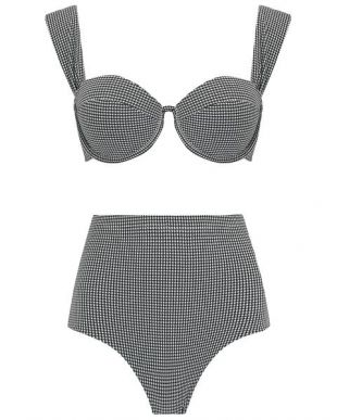 The Modern Bustier Set Timeless Check