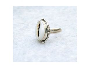 Avicrafts - Cowrie Codi Shell Ring, 925 Sterling Silver Boho Bohemian Statement Ring Jewelry All ...