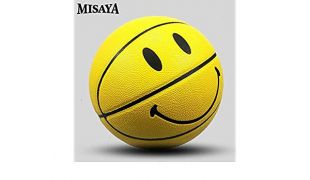 MISAYA - Ballon Basketball Smiley Jaune