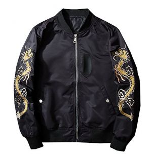 lemosery - Lemosery Men's Fashion Chinese Dragon Embroidered Totem ...