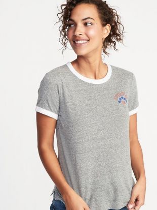 Slim-Fit Graphic Ringer Tee