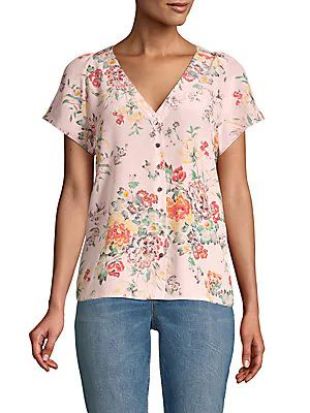 Rebecca Taylor - Marlna Floral Silk Button-Up Top