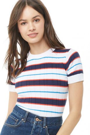 Forever 21 - Striped Ribbed Top