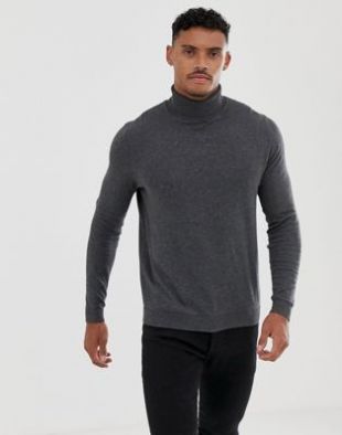 ASOS DESIGN - ASOS DESIGN - Pull col roulé en coton