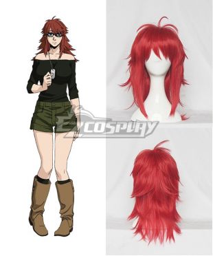 ezcosplay - Gangsta Gyangusuta Ginger Dark Red Cosplay Wig