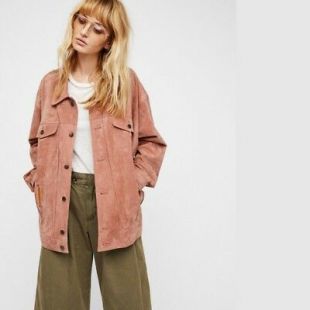 Free People - NWT FREE PEOPLE Suede Trucker Jacket Sand Color Size ...
