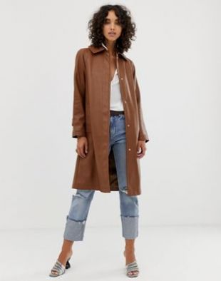 ASOS DESIGN - ASOS DESIGN - Trench-coat en similicuir | ASOS