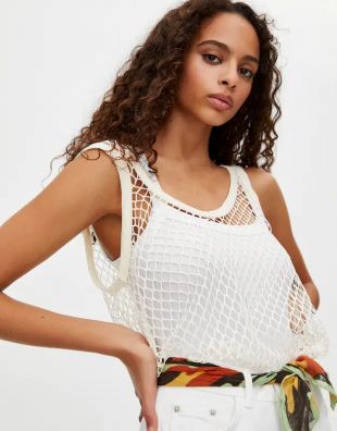 pullandbear - Tank top with mesh sides - PULL&BEAR