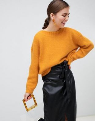 Monki - Monki - Pull oversize texturé - Jaune | ASOS