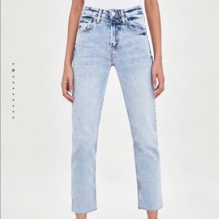Zara - Slim Fit High Rise Jeans Blue