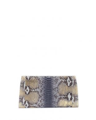 Nancy Gonzalez - Metallic Python Slicer Clutch Bag