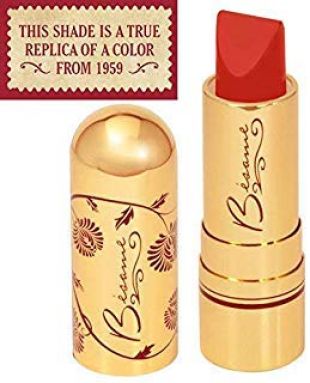 Besame cosmetics - Besame Cosmetics Classic Color Lipstick, Red Hot Red ...