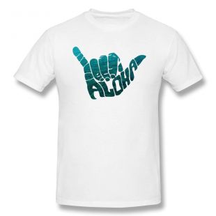 Unbranded - Aloha Hand Hawaii Symbol Men's Crew Neck T-Shirts