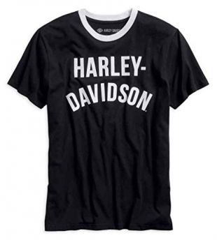 Wisconsin Harley-Davidson - Harley-Davidson Men's Ringer Slim Fit Short Sleeve Tee, Black 96536 ...
