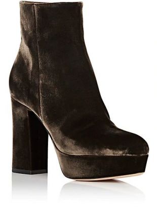 Gianvito Rossi - Foley Velvet Platform Ankle Boots