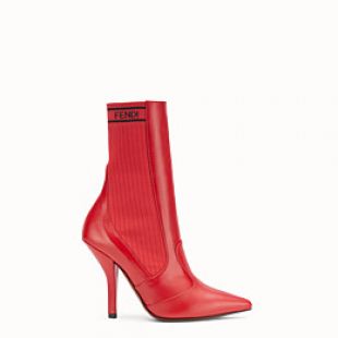 Fendi - Red Leather Bootie