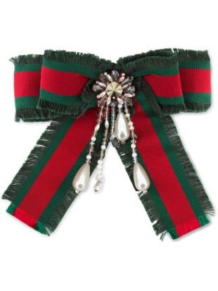 Gucci - Web Bow Brooch