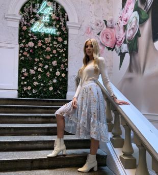 Riff Raff Clothing - Floral High Waisted Skirt