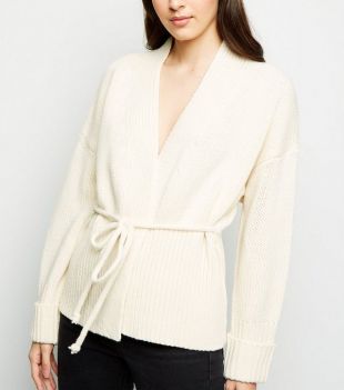 New Look - Cream Wrap Cardigan