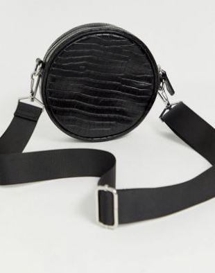 Monki - Black Round Cross Body Bag