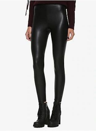 Hot Topic - Black Faux Leather Leggings