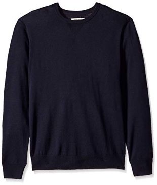 goodthreads - Goodthreads Men's Merino Wool Crewneck Sweater, Navy, X-Large
