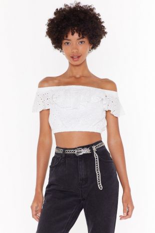 Off Shoulder Crop Top