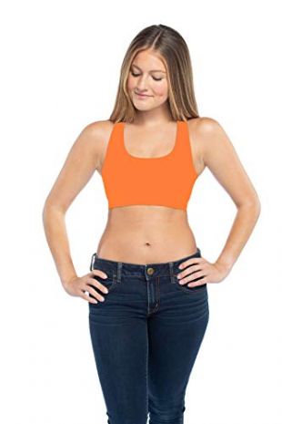 Malibu Sugar - Malibu Sugar One Size Sports Bra One Size Neon Orange