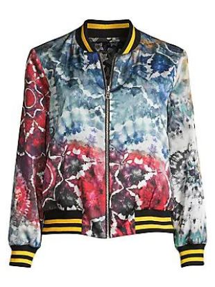Alice + Olivia - Floral Print Bomber Jacket