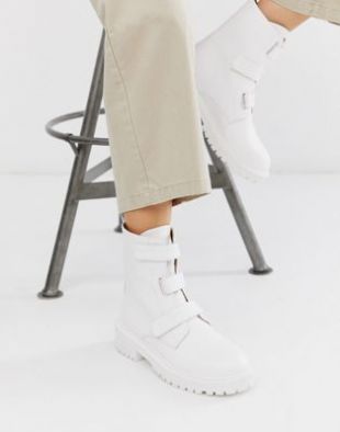 raid - Braylon White Chunky Boots