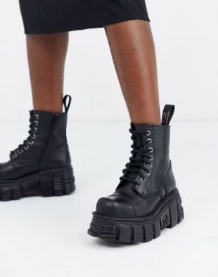 Asos - Chunky Leather Ankle Boots