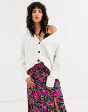 Topshop - Topshop - Cardigan côtelé - Avoine | ASOS