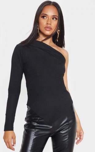 prettylittlething - One Shoulder Asymmetric Top