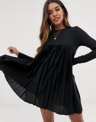Asos - ASOS DESIGN pleated smock dress | ASOS