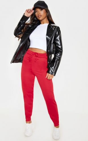 PrettyLittleThing.com - Jogging sweat rouge vif classique