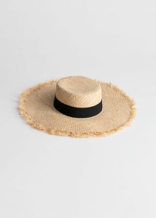 & Other Stories - Flat Top Woven Straw Hat