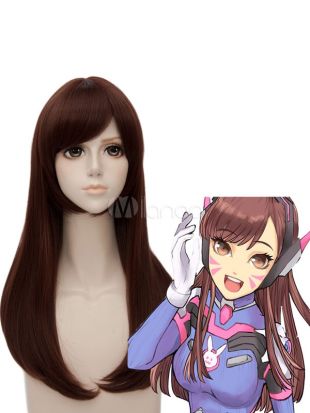 Milanoo.com - OverWatch OW Hana Song D.va Cosplay perruque Halloween