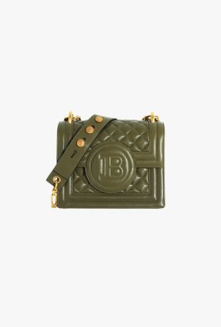 Balmain - Dark Green Quilted Leather Bag