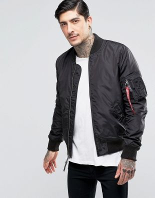 Alpha Industries - Alpha Industries Ma 1 Bomber Jacket Slim Fit In Black
