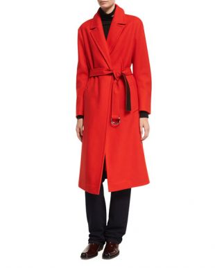 Calvin Klein - Belted Red Coat
