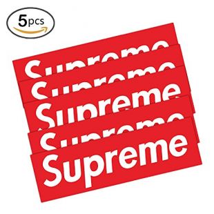 Suprim - 5 Pcs Supreme Box Logo Sticker (7.5 Inches x 2.2 Inches ...